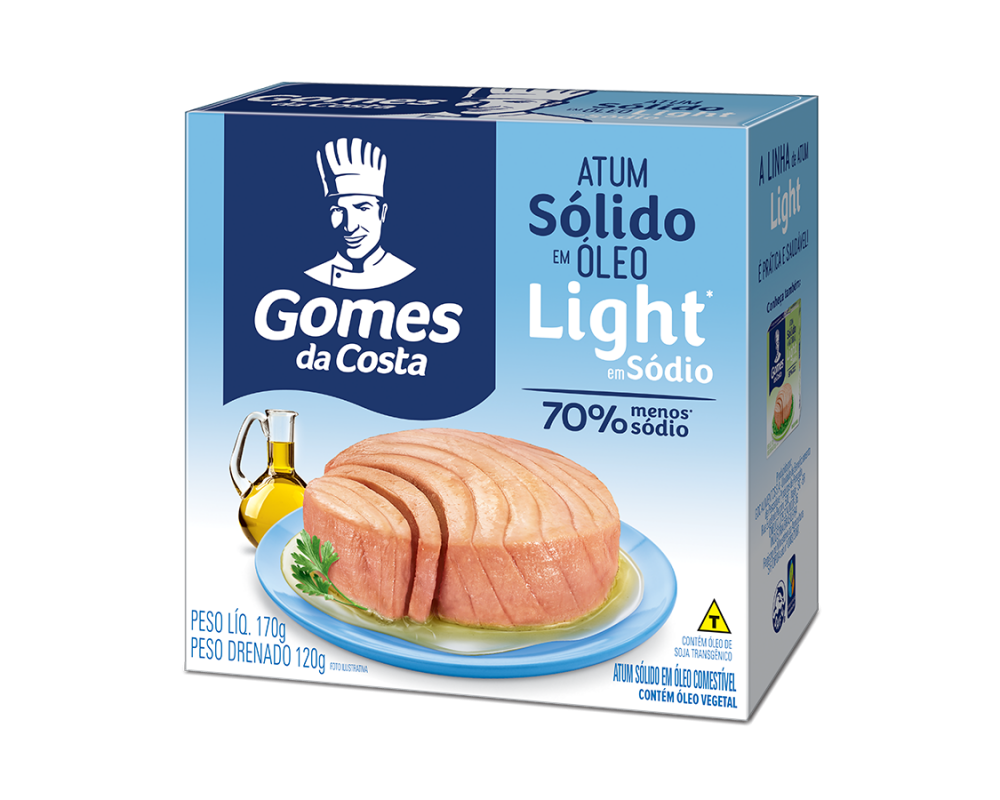 Atum Sólido em Óleo Light Sódio - Gomes da Costa